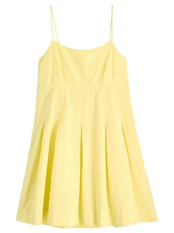 DAMSON MADDER Iris Embroidered Mini Dress - Yellow