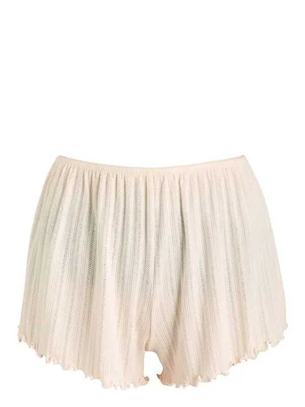 Eberjey Pointelle Cotton-blend Shorts - Ivory