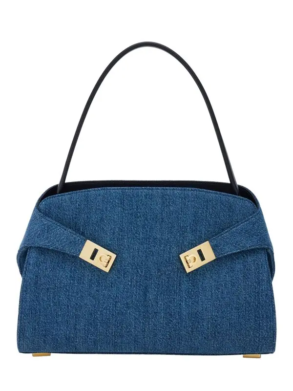 FERRAGAMO Hug Soft Shoulder Bag - Blue
