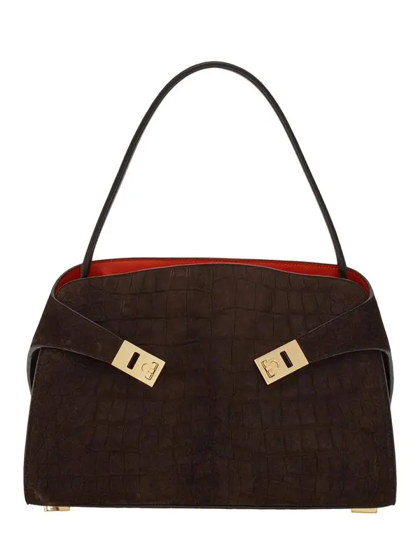 FERRAGAMO Hug Soft Shoulder Bag - Brown