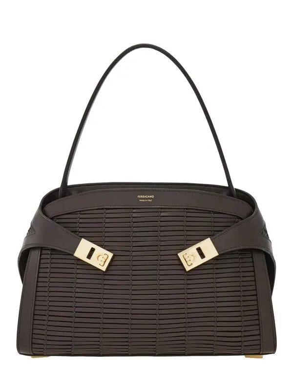 FERRAGAMO Hug Soft Shoulder Bag - Brown