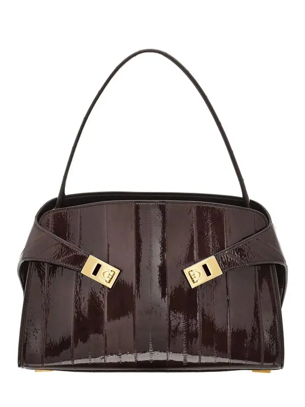FERRAGAMO Hug Soft Shoulder Bag - Brown
