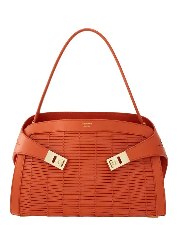 FERRAGAMO Hug Soft Shoulder Bag - Orange