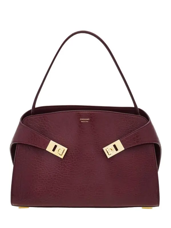 FERRAGAMO Hug Soft Shoulder Bag - Violet