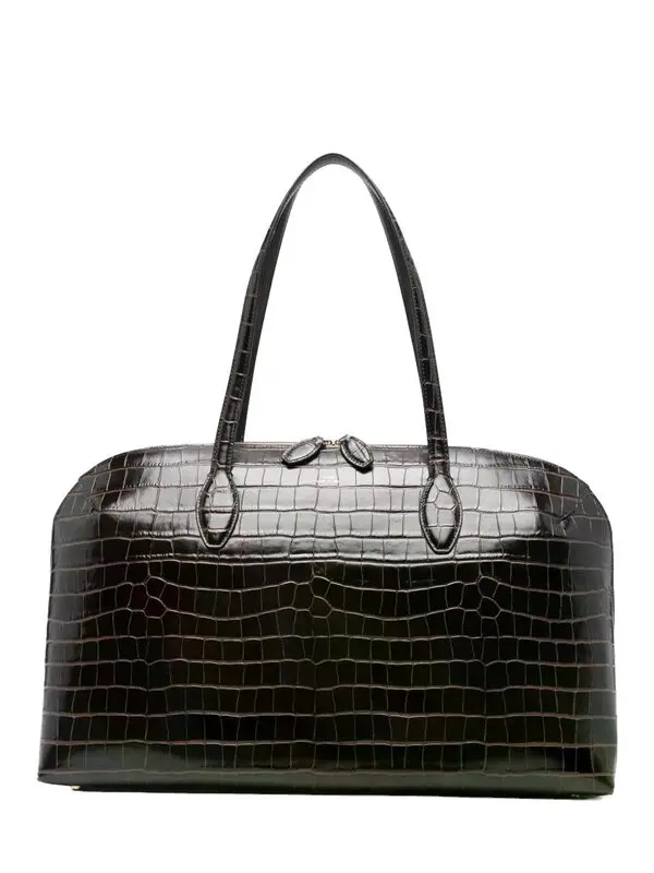 TOTEME Crocodile-embossed Tote - Brown