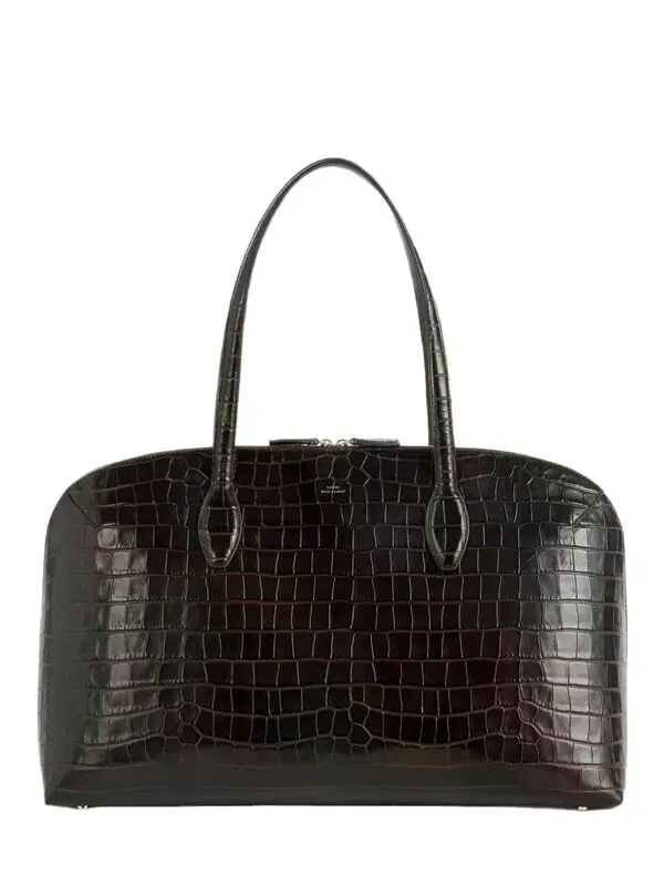 TOTEME Crocodile-embossed Tote - Brown