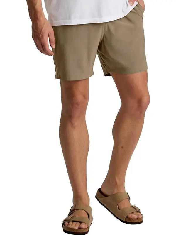 FREE FLY Breeze Athletic Shorts - Dark Khaki