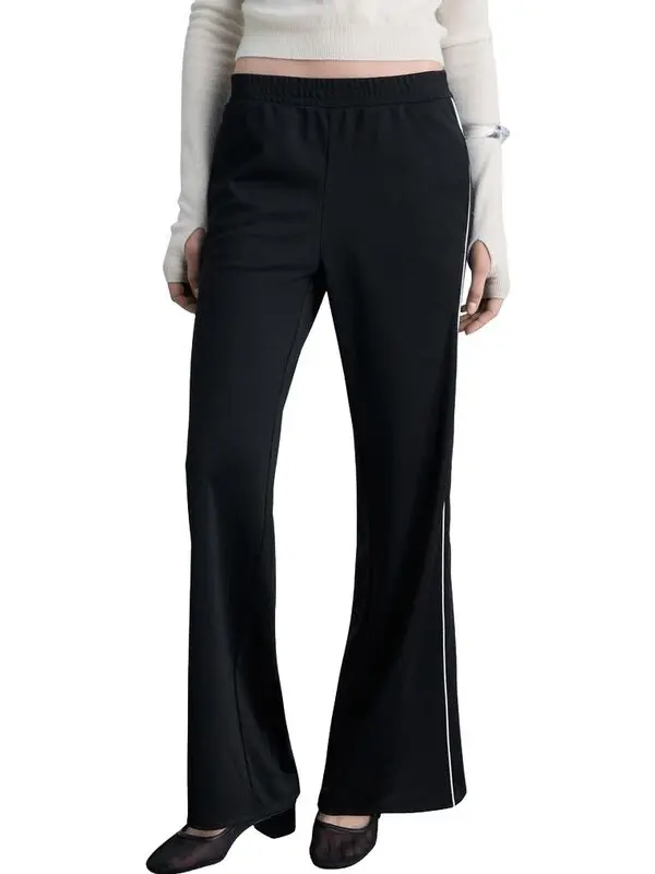 Mango Flare Leg Pants - Black