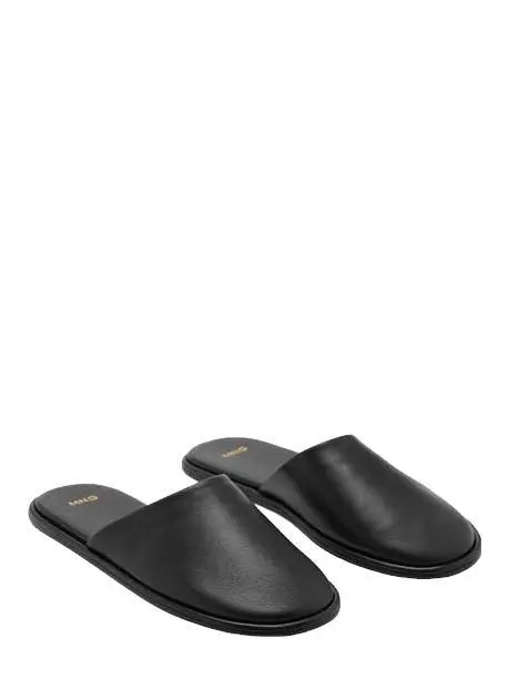 Mango Flat Mule - Black