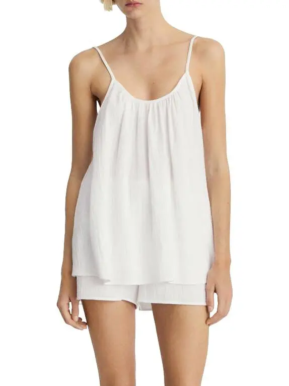 Mango Cotton Gauze Camisole - White