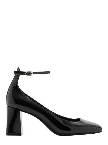 Mango Ankle Strap Pumps - Black
