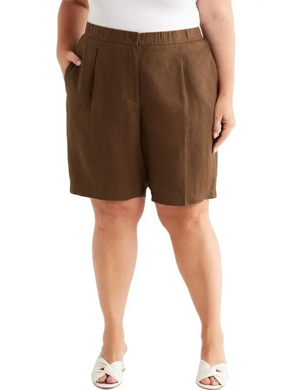 Eileen Fisher Organic Linen Shorts - Branch
