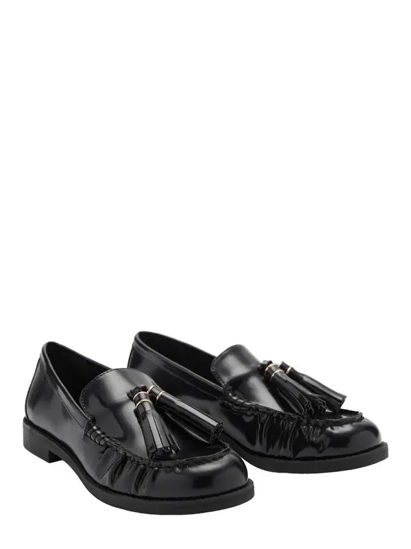 Mango Tassel Loafer - Black