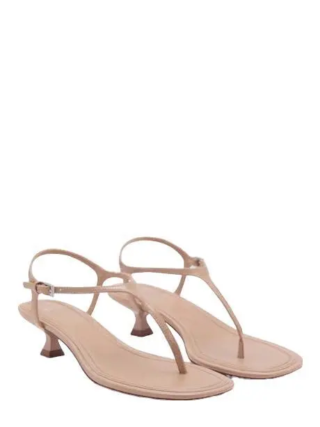 Mango T-strap Sandal - Medium Brown