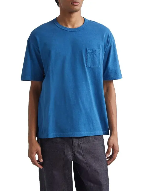 Visvim Jumbo Cotton Pocket T-shirt - Light Indigo