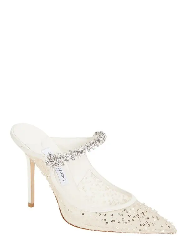 JIMMY CHOO Bing Pointed Toe Mule - Ivory