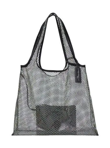3.1 Phillip Lim Crystal Embellished Mesh Market Tote - Black