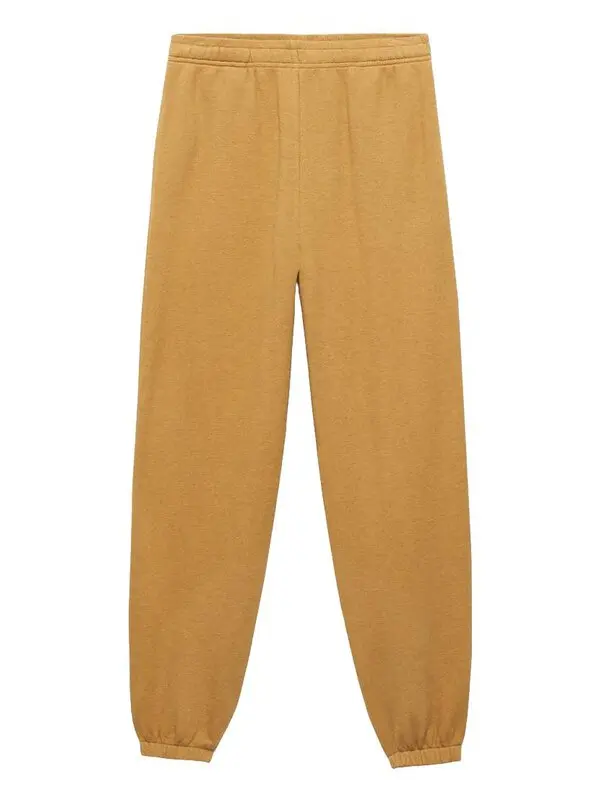 Mango Stretch Cotton Fleece Joggers - Ochre