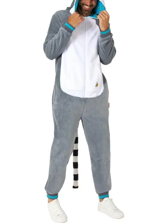 Opposuits Lemur Fleece Jumpsuit - Grey