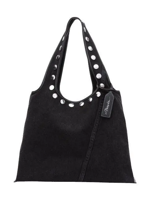 3.1 Phillip Lim Denim Market Tote Bag - Washed Black