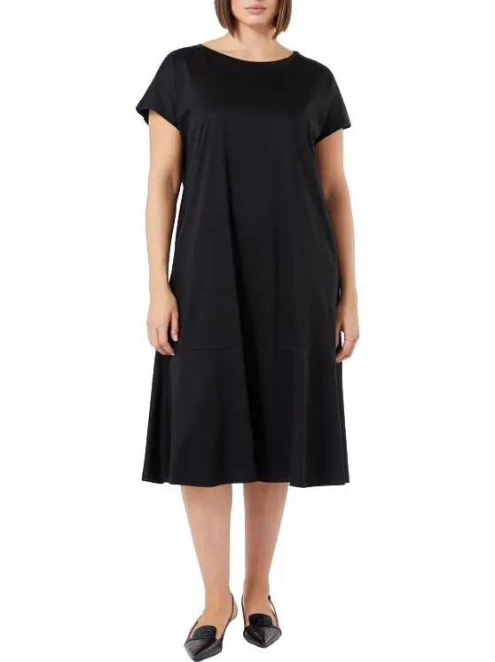 Marina Rinaldi Ara Interlock Jersey Midi Dress - Black
