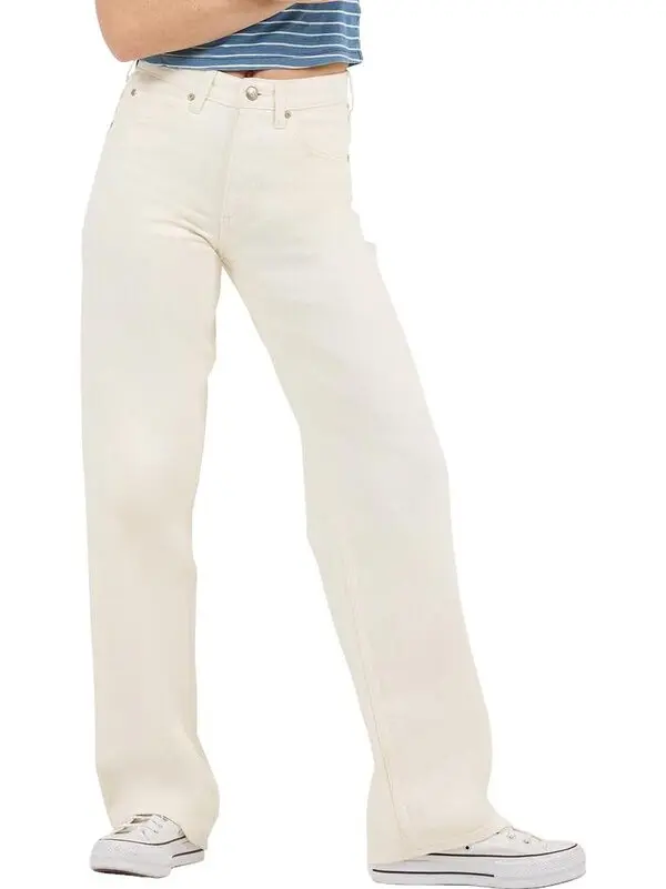 LEEM Rider Loose Straight Leg Jeans - Vintage White