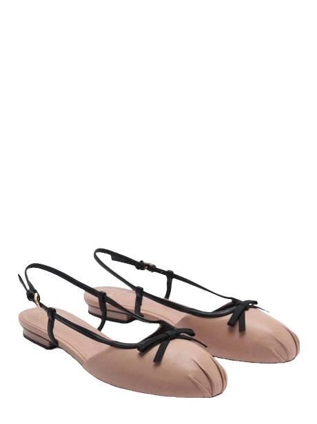 Mango Slingback Ballet Flats - Pink