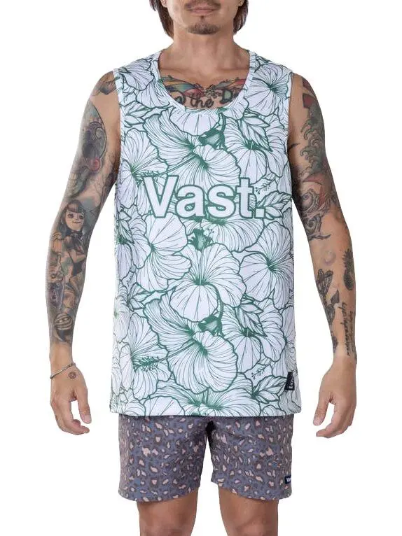 VAST Local Leaves Performance Tank Top - Green