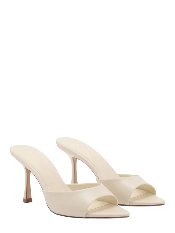 Mango Pointed Toe Stiletto Sandals - White