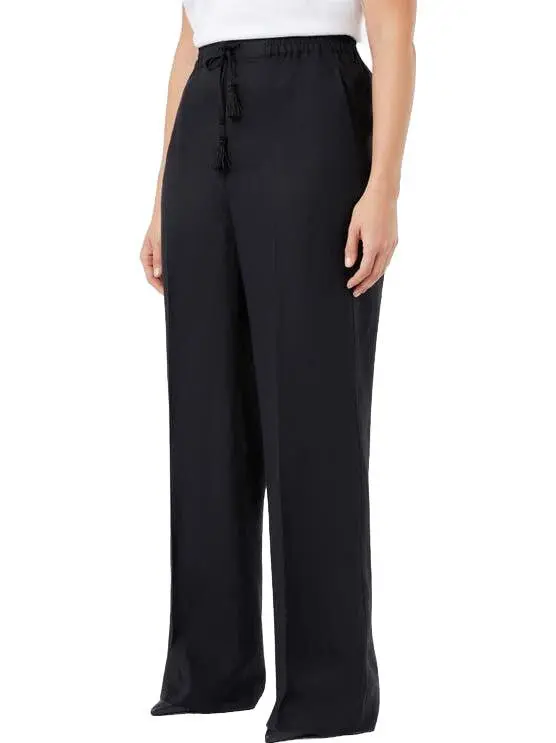 Marina Rinaldi Ciurma Linen Pants - Black