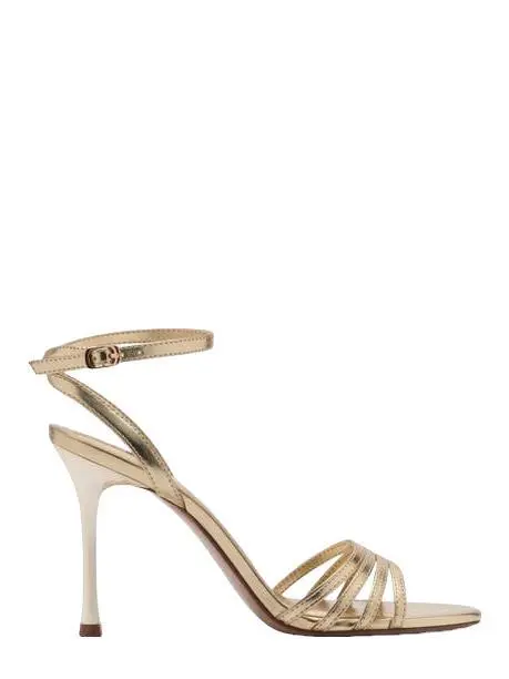 Mango Ankle Strap Sandal - Gold