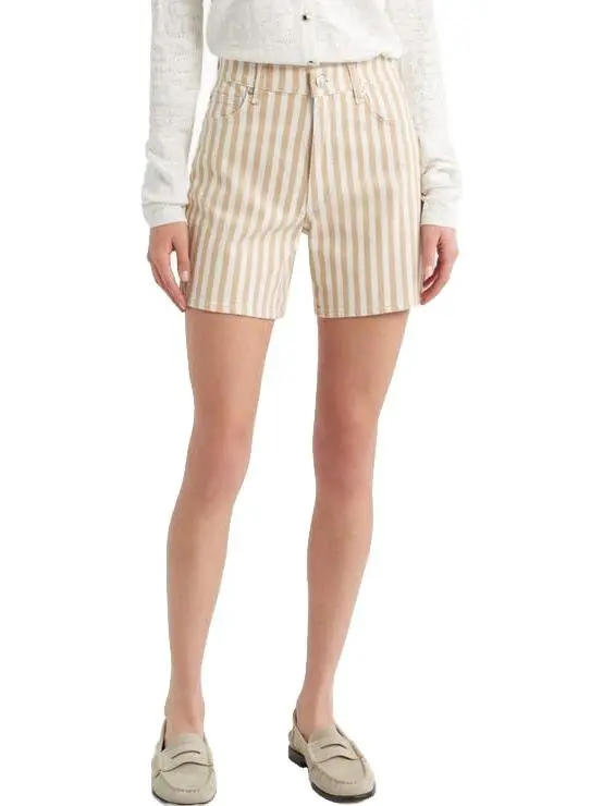 Rag & Bone Kaia Stripe Shorts - Tan Stripe
