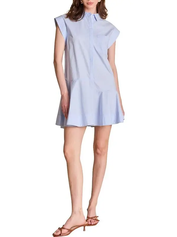 English Factory Cap Sleeve Minidress - Powder Blue