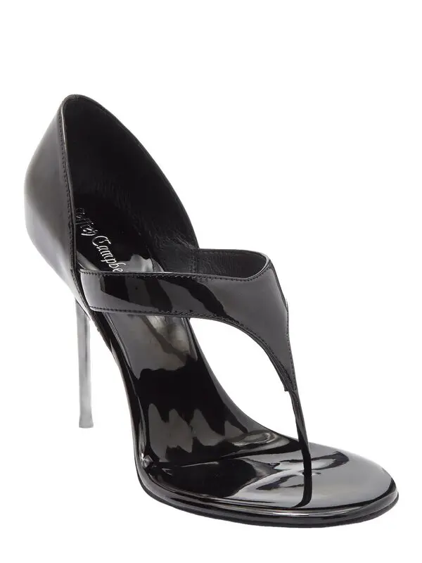 Jeffrey Campbell Rhian Stiletto Sandal - Black Patent