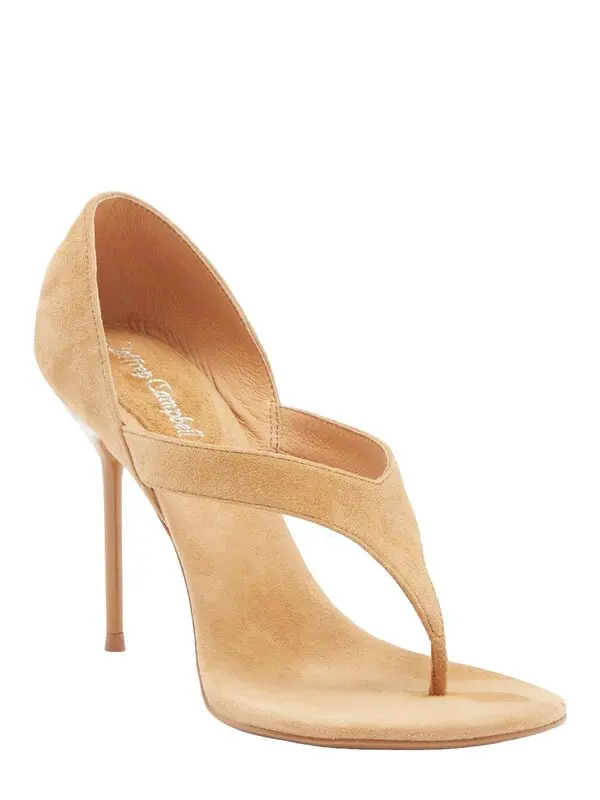 Jeffrey Campbell Rhian Stiletto Sandal - Camel Suede