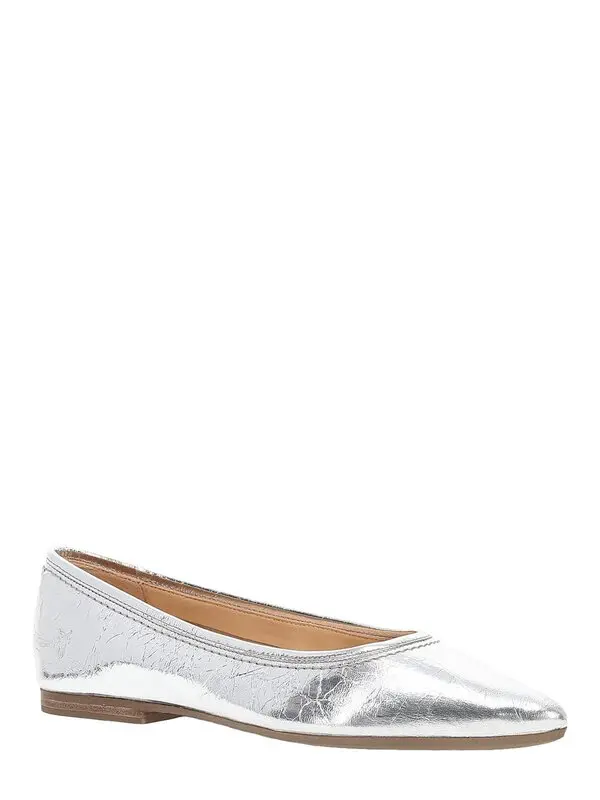 THE FRYE COMPANY Heather Pointed Toe Flat - Silver