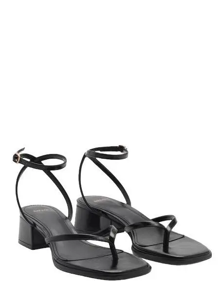 Mango Ankle Strap Sandal - Black