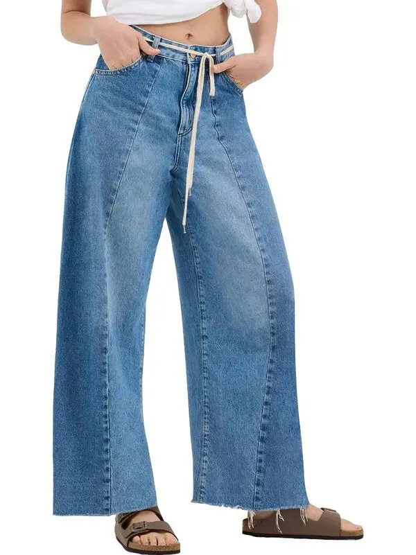 Wrangler Cowboy Frayed Barrel Jeans - Together Again