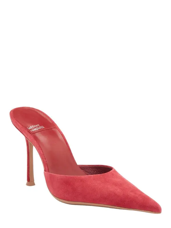Jeffrey Campbell Robyn Pointed Toe Mule - Deep Rose Suede