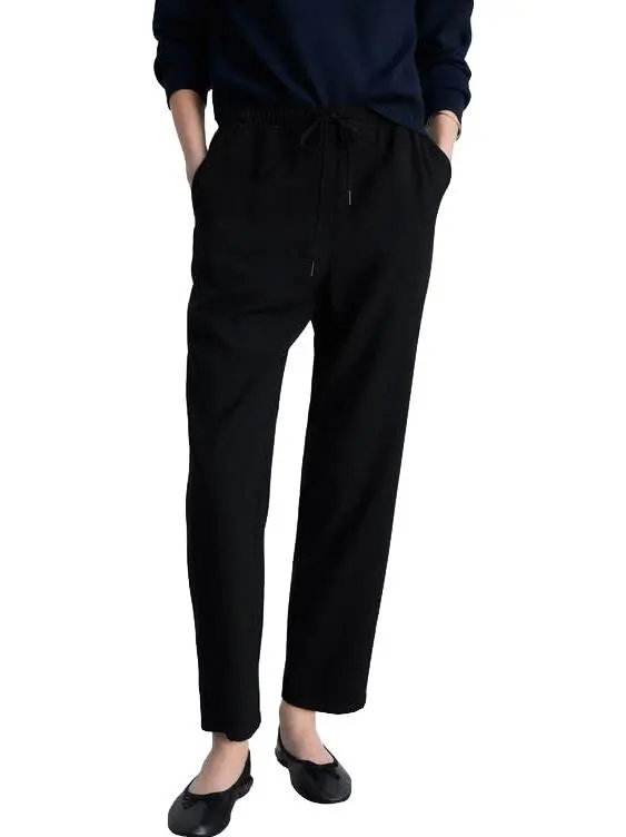Mango Elastic-waist Flowy Pants - Black