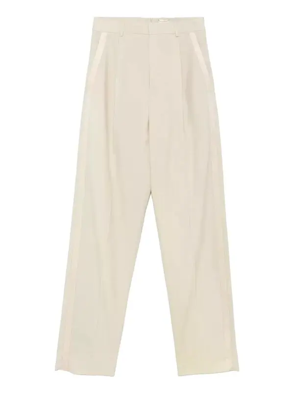 Saint Laurent Wool Trousers - Neutrals
