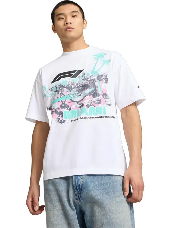PUMA Formula 1â® Miami Pitstop Graphic T-shirt - White