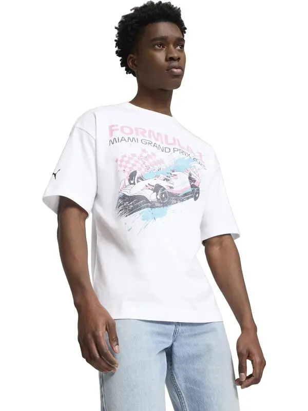 PUMA Formula 1â® Miami Splash Graphic T-shirt - White