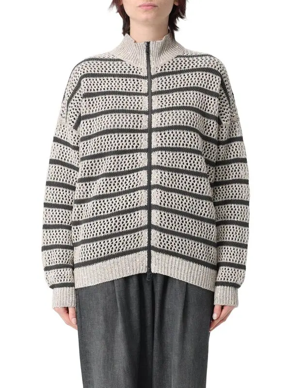Brunello Cucinelli Zip-up Sweater - Beige