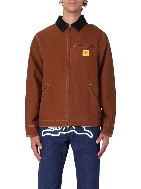 ICECREAM Ice Cream Logo Embroidered Chore Jacket - Brown
