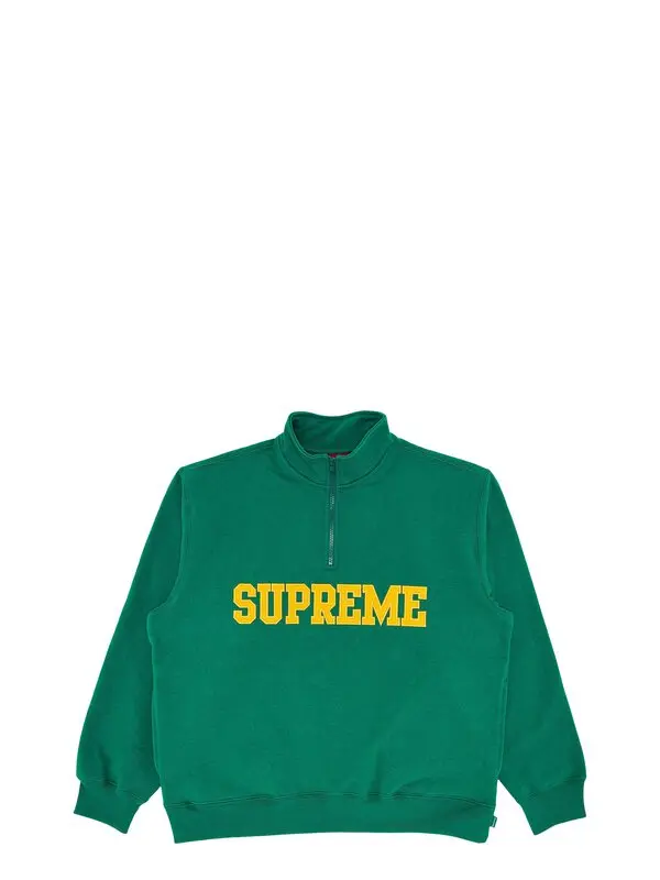 Supreme Collegiate Half Zip Pullover 'light Pine - Green