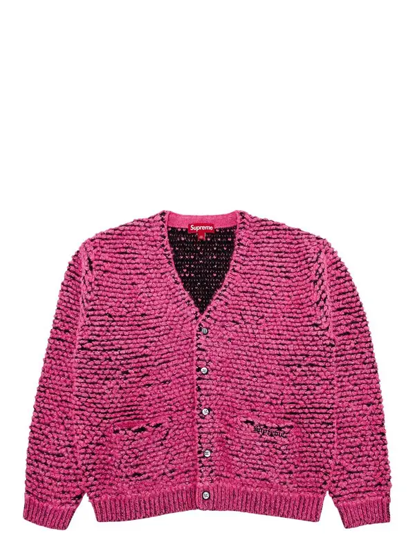 Supreme Textured Knotted Cardigan - Pink