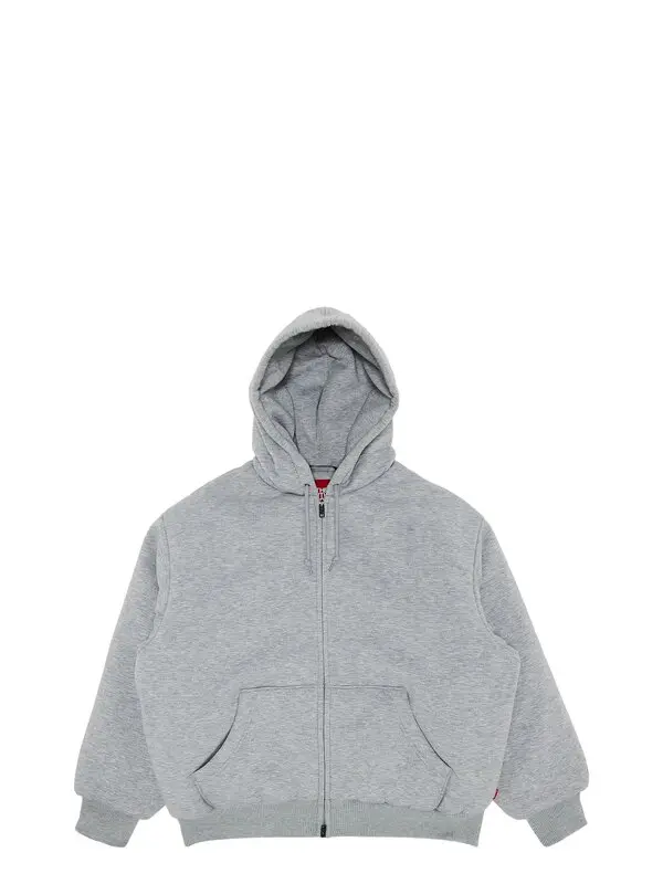 Supreme X The North Face Down Filled Zip Up Hooded Sweatshirt - Grey