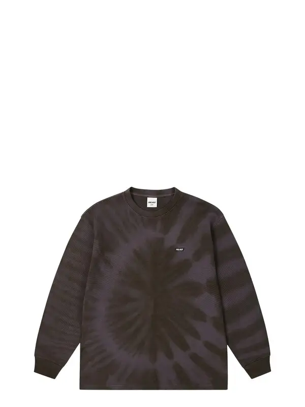 PALACE Tie-dye Waffle Long-sleeve - Grey