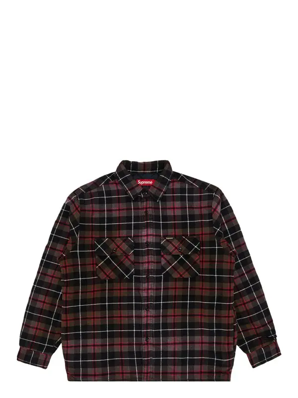 Supreme Quilted Plaid Shirt - Grey